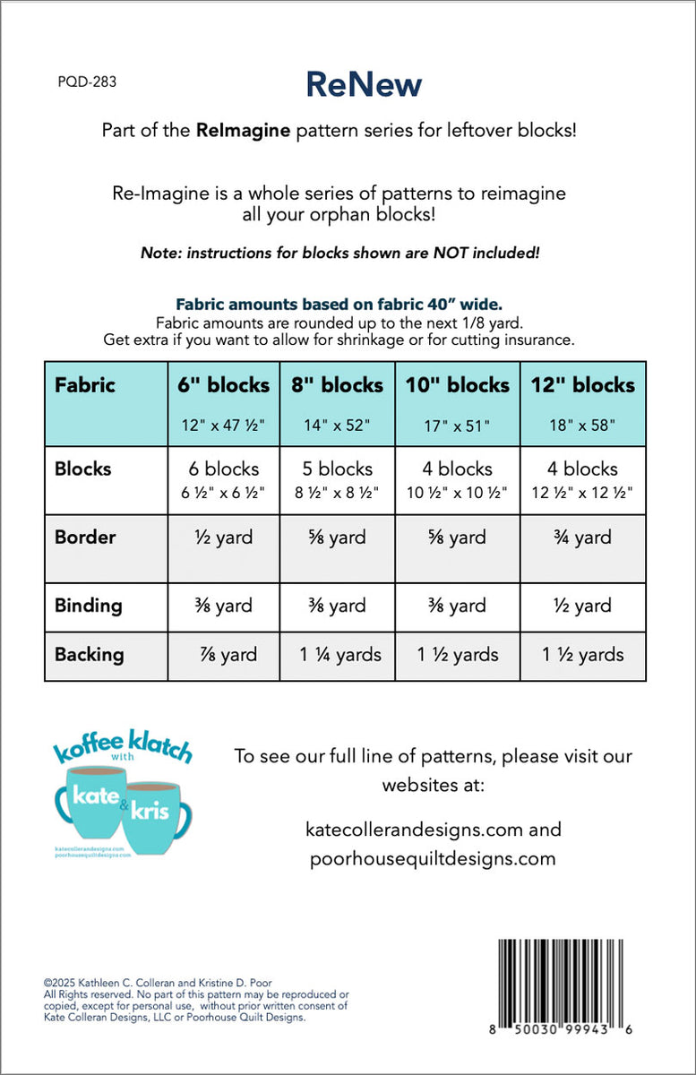 ReNew Runner – Poorhouse Quilt Designs