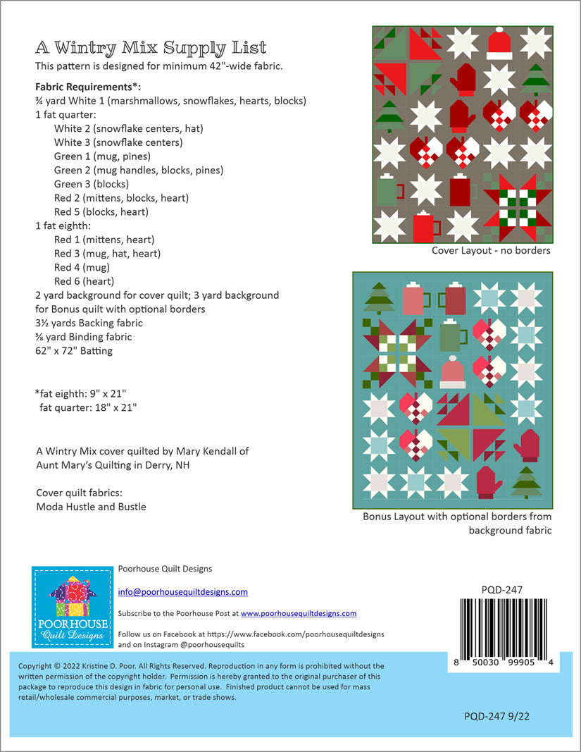 A Wintry Mix – Poorhouse Quilt Designs